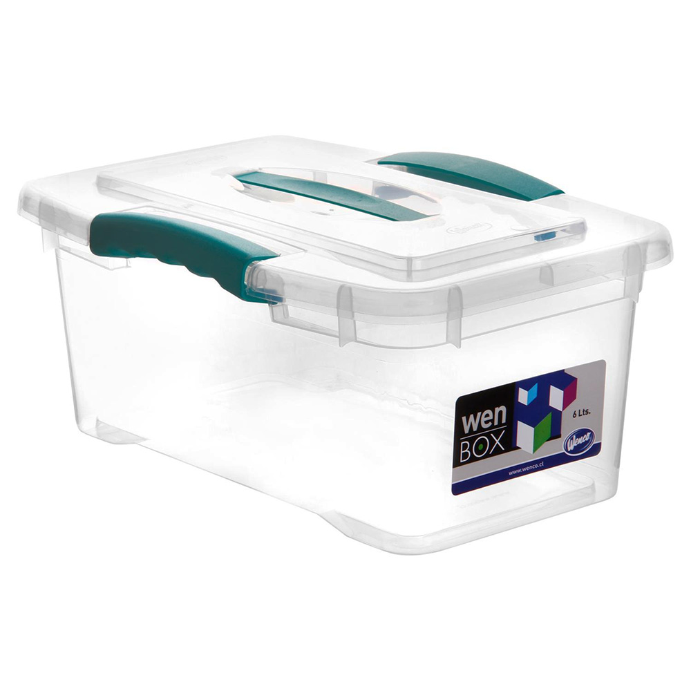 Caja Wenco Transparente Wenbox de 6 lts 33x22x15 cm