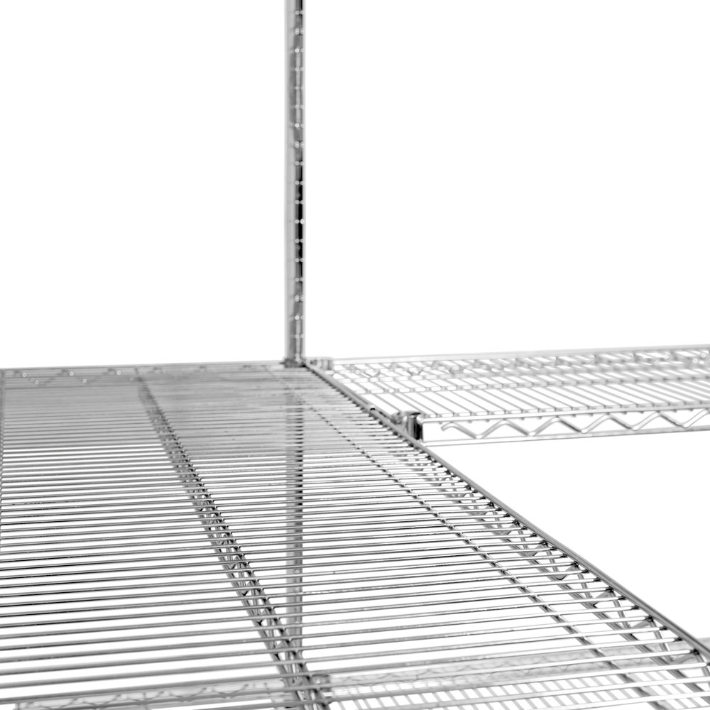 Estante En L Acero Cromado 46X(91/152)X160 Cm 4 Repisas