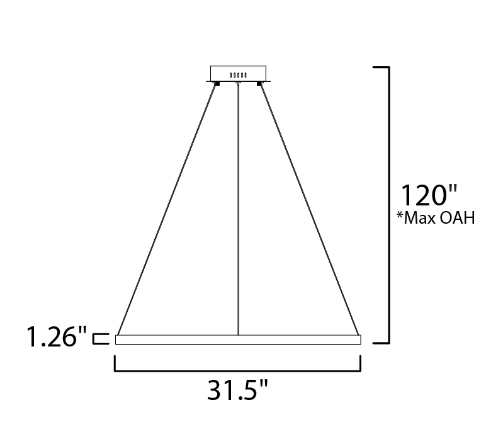 E22726-BK Lámpara Groove LED 35W CRI 90 Aluminio y Acríli...