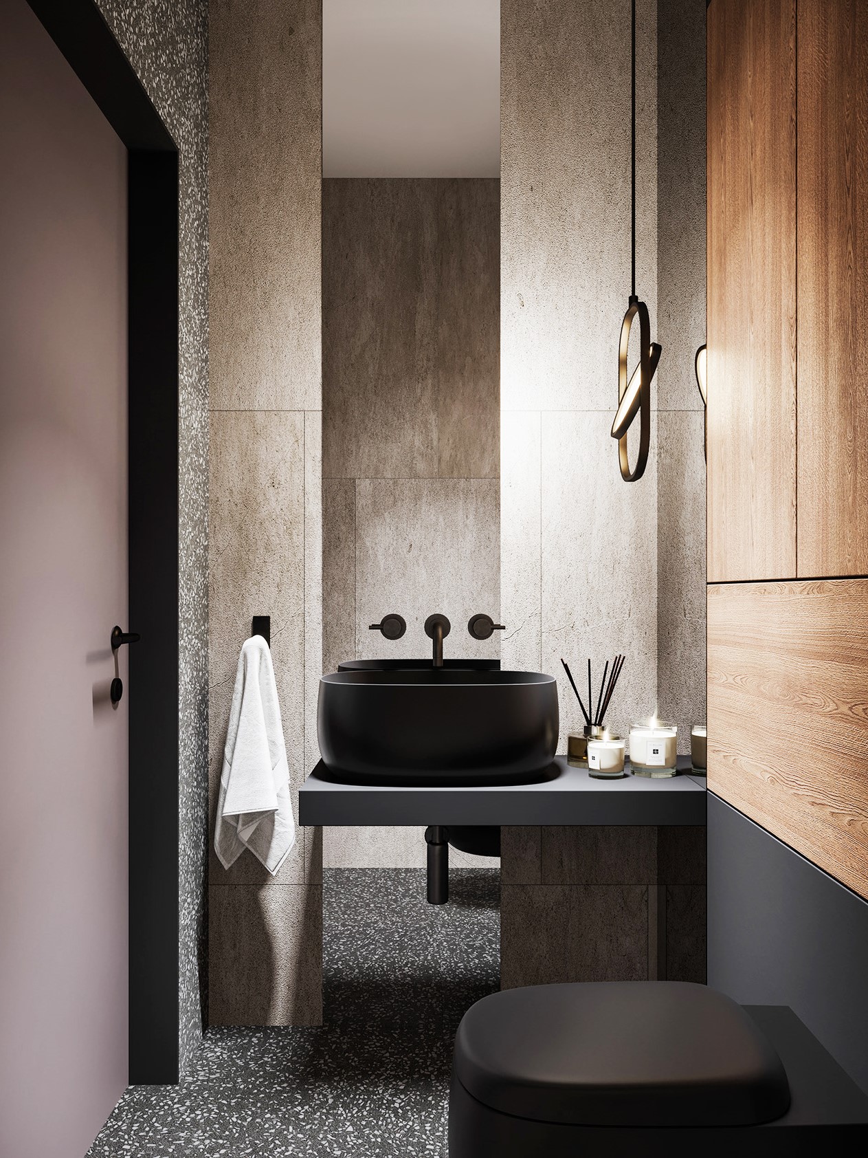 Q27245-BK Lámpara Decorativa Berlín acabado Negro Mate 22W