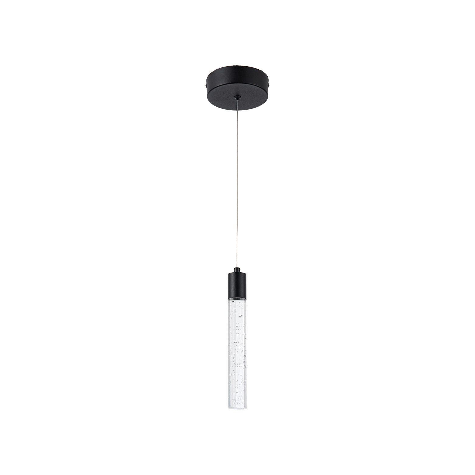 Q90101-BK Manhattan Colgante 1 Luz LED 8W Acabado Negro Luz