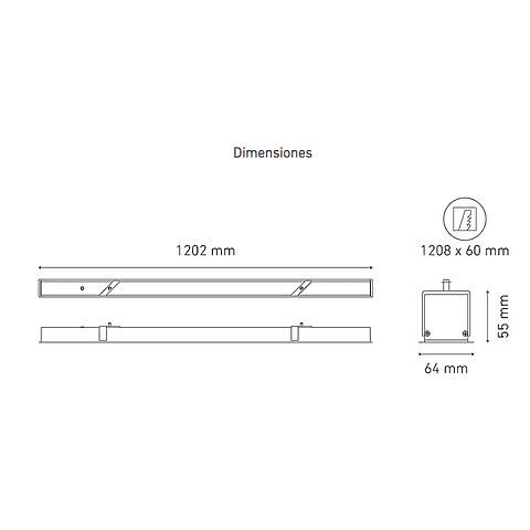 L6471-1I0 BL U S 1200 23W 100-305V 40K BC