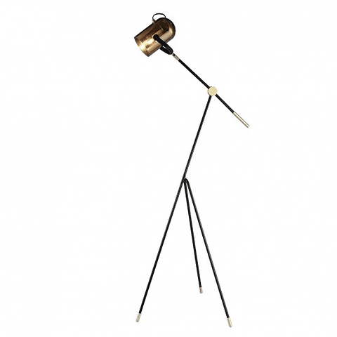 Q60664-CP PIXEL Lámpara pie acab. cristal cobre y oro