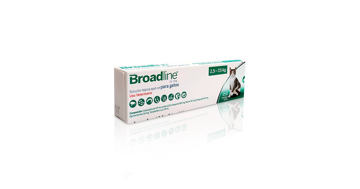 BROADLINE PIPETA GATO 0,9ML - 2,5-7,5KG