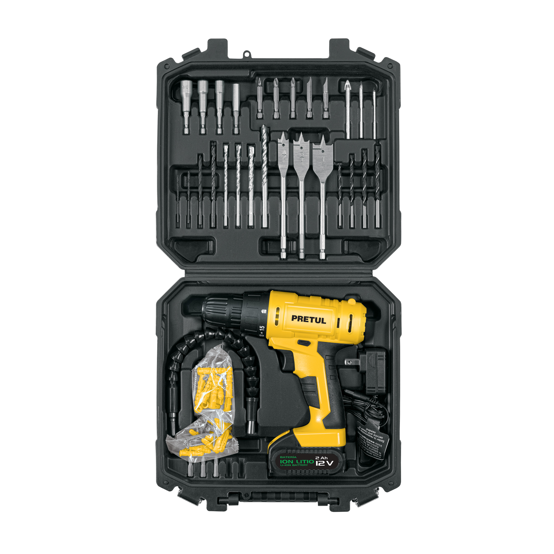 Kit Taladro Pretul 27120 12V 3/8 c/33 Accesorios | Aztools