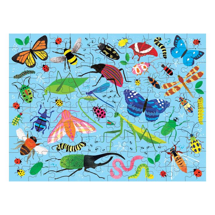 PUZZLE 100PCS DOBLE, INSECTOS Y PÁJAROS