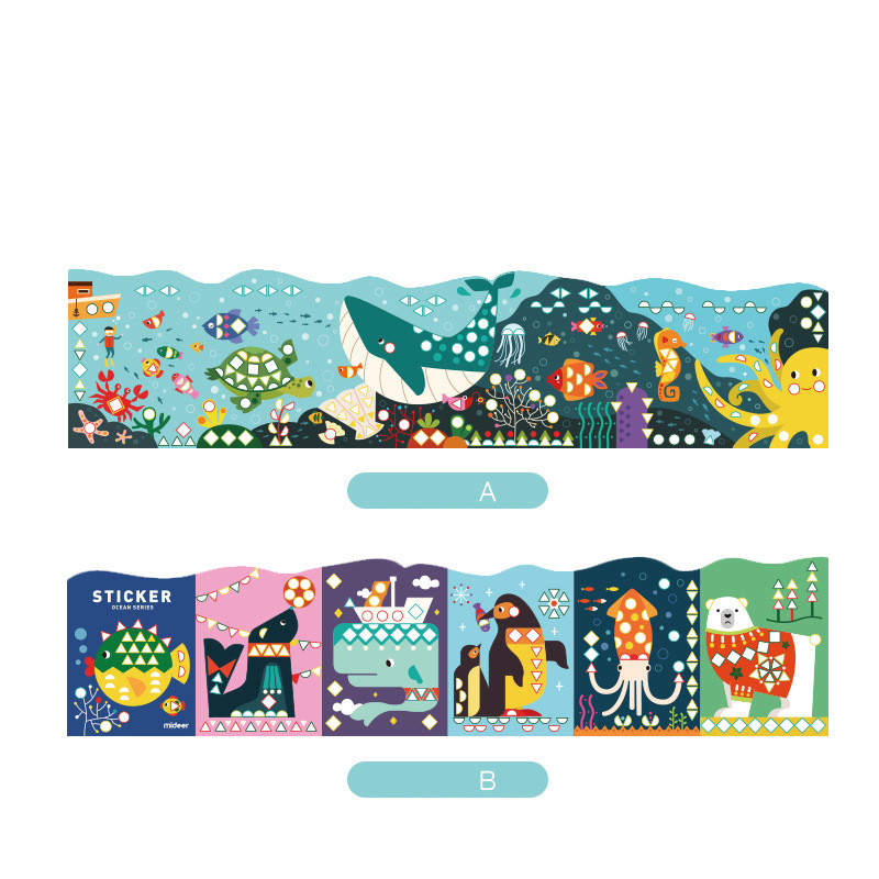 STICKERS GEOMETRICOS, OCEANO