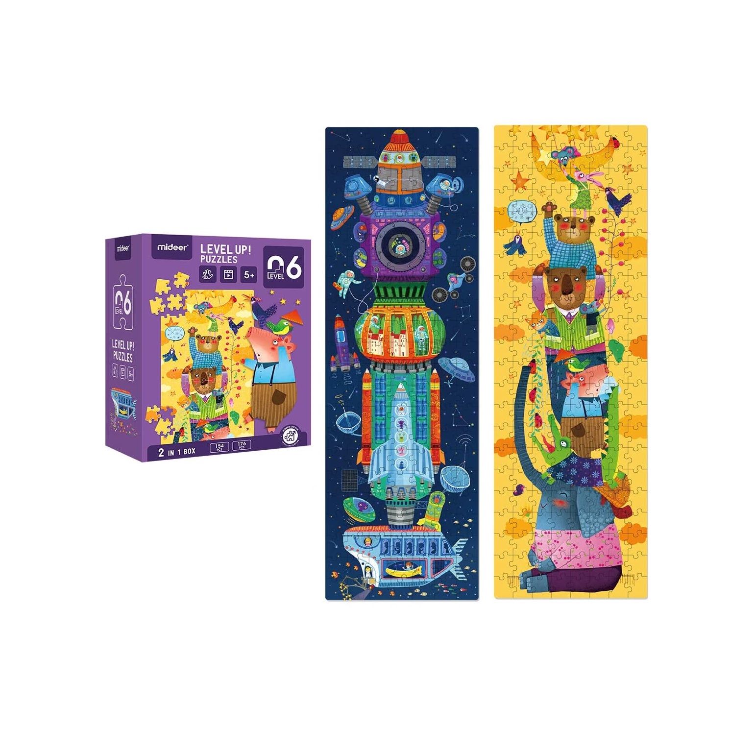 LEVEL UP PUZZLES NIVEL 6 IMAGINACIÓN, 2 PUZZLES