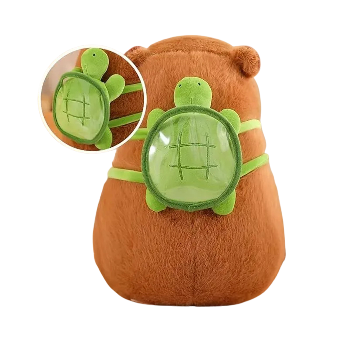 CAPIBARA PELUCHE TORTUGA, CAPYBARA SUAVE 23 CM