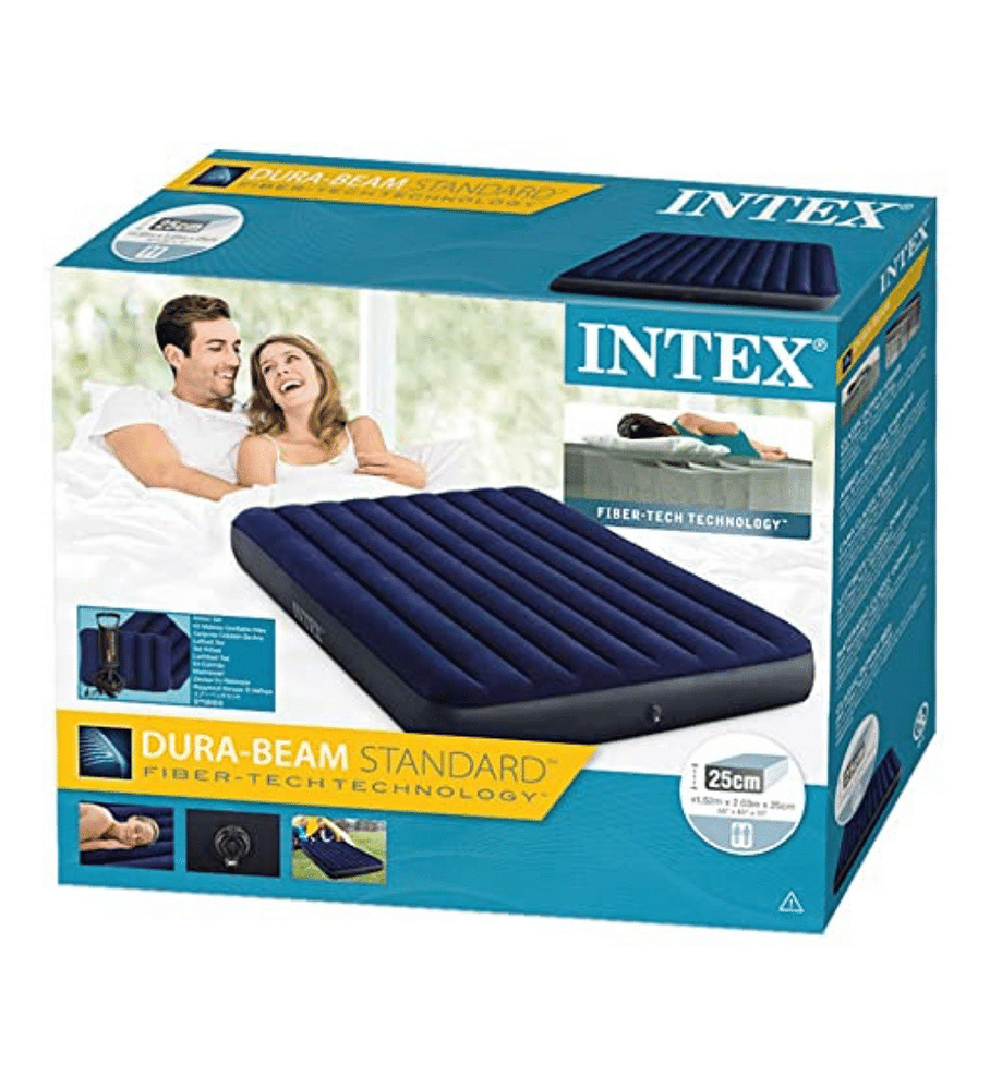 Colchón Inflable Intex Set 2 Plazas 152x203x25 Cm Classic...