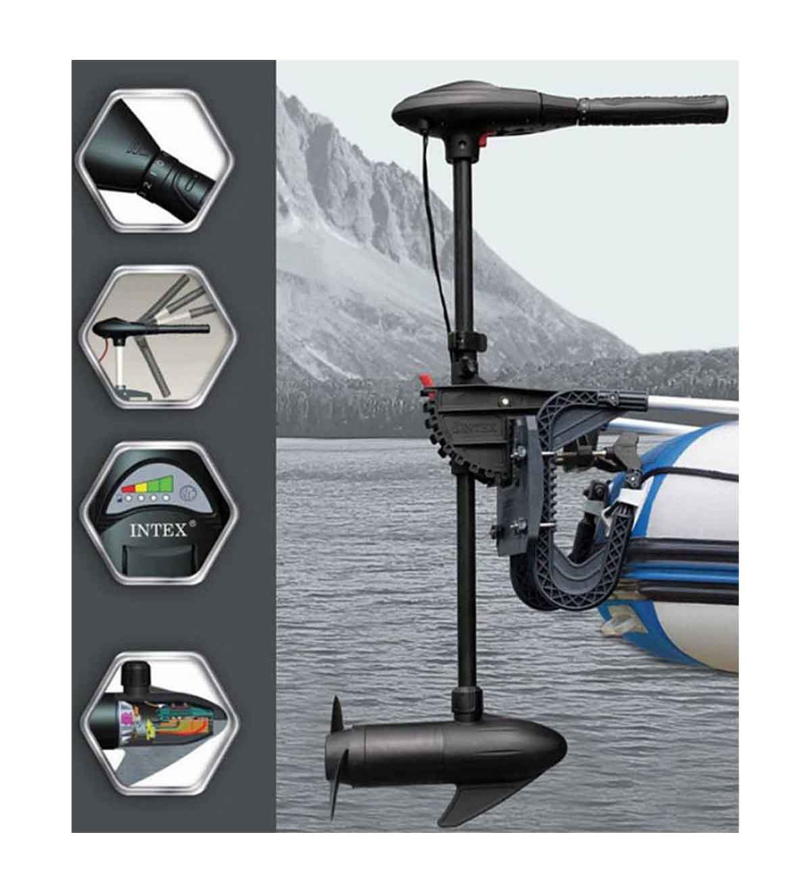 Motor Eléctrico Intex Trolling 5 Velocidades Batería 12V ...