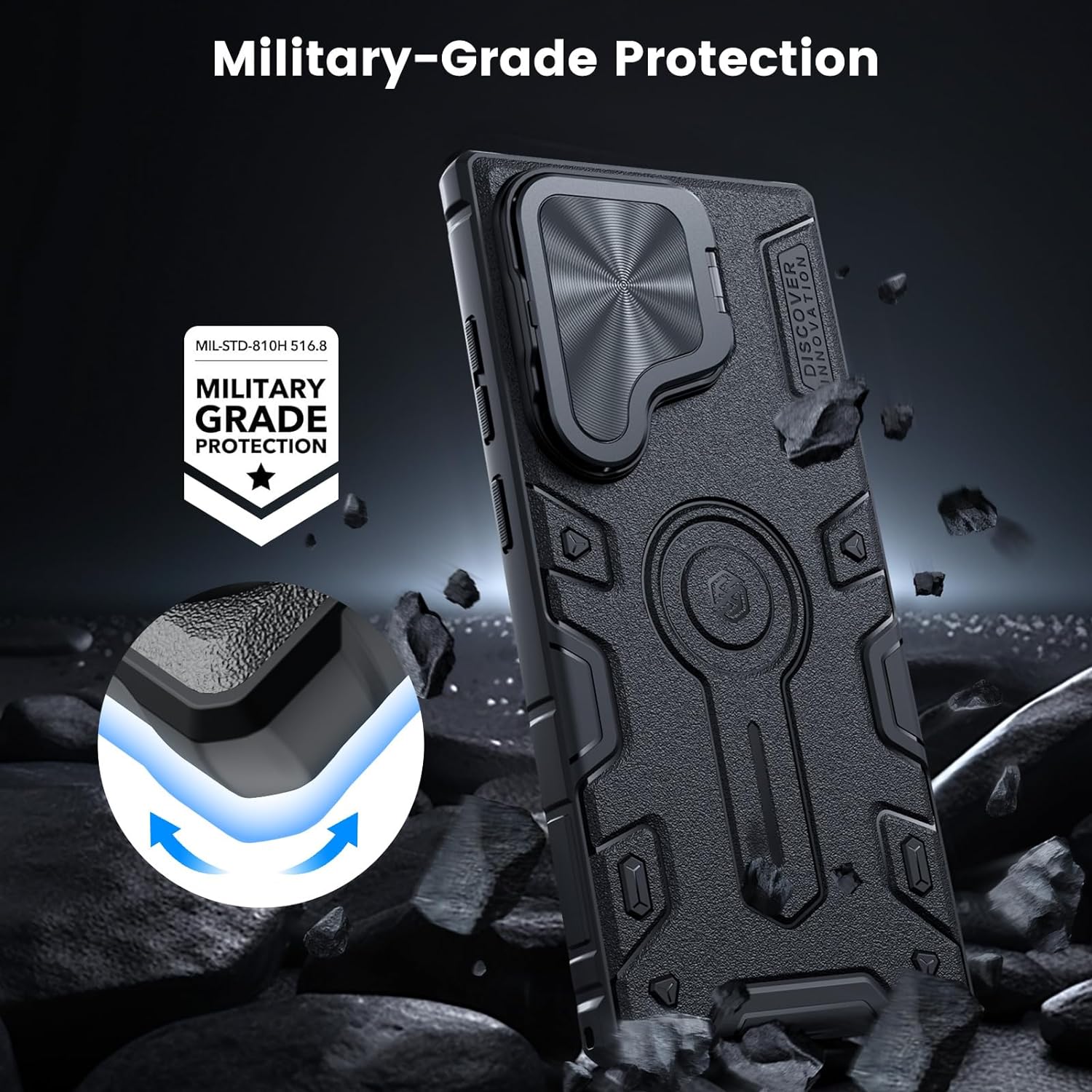 Carcasa Para S24 Ultra Nillkin Armor Shield Militar | Banana Tienda / Carcasa, fundas y accesorios