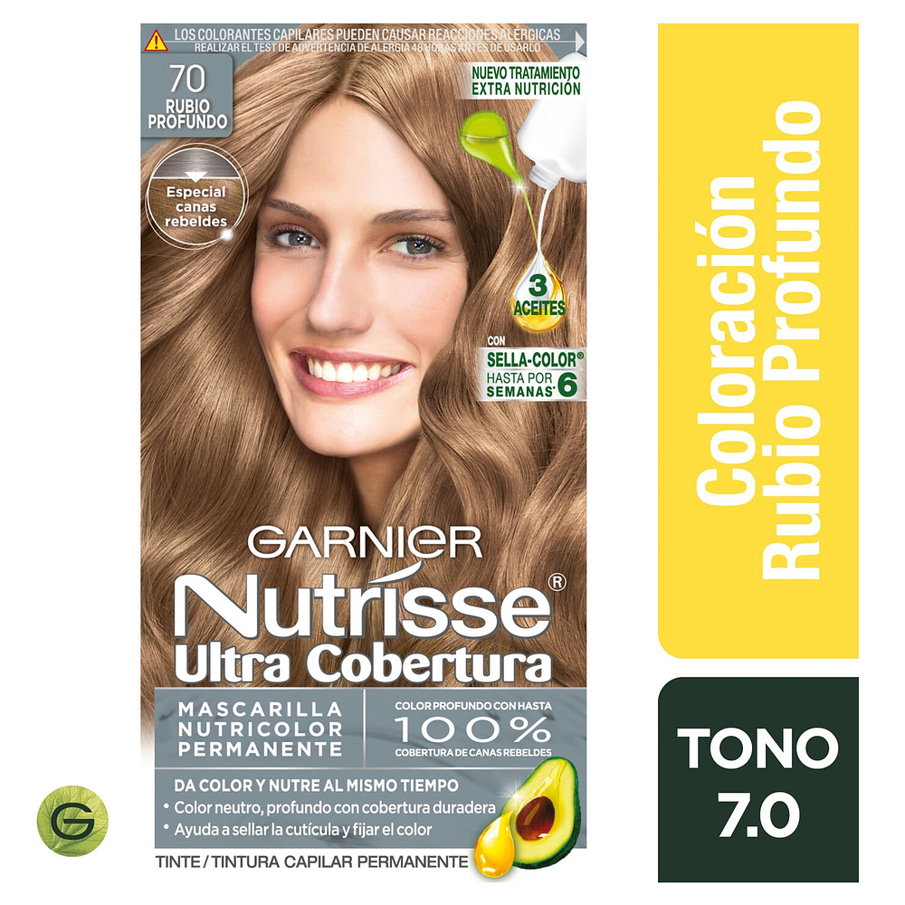 Tintura de Cabello - GARNIER RUBIO PROFUNDO 70U (67,5 ml)