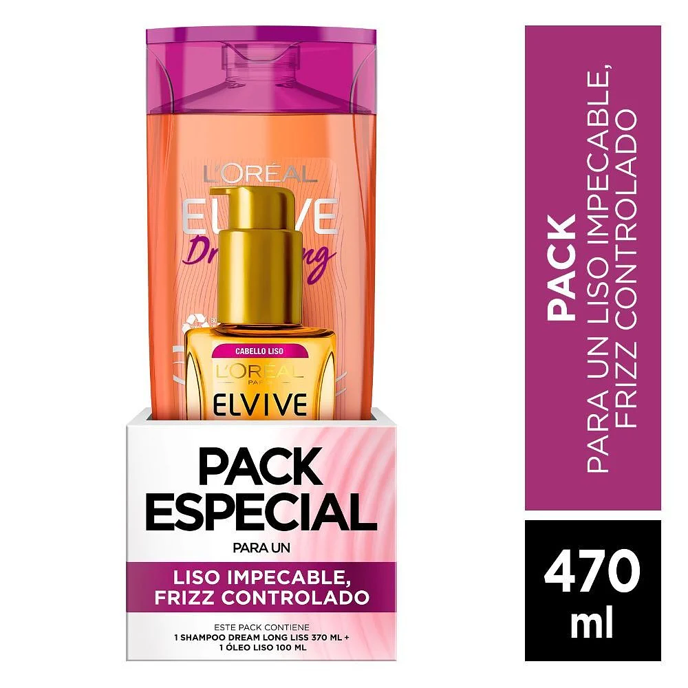 Pack Dream Long Liss Especial Shampoo 370 ml + Óleo Extraord