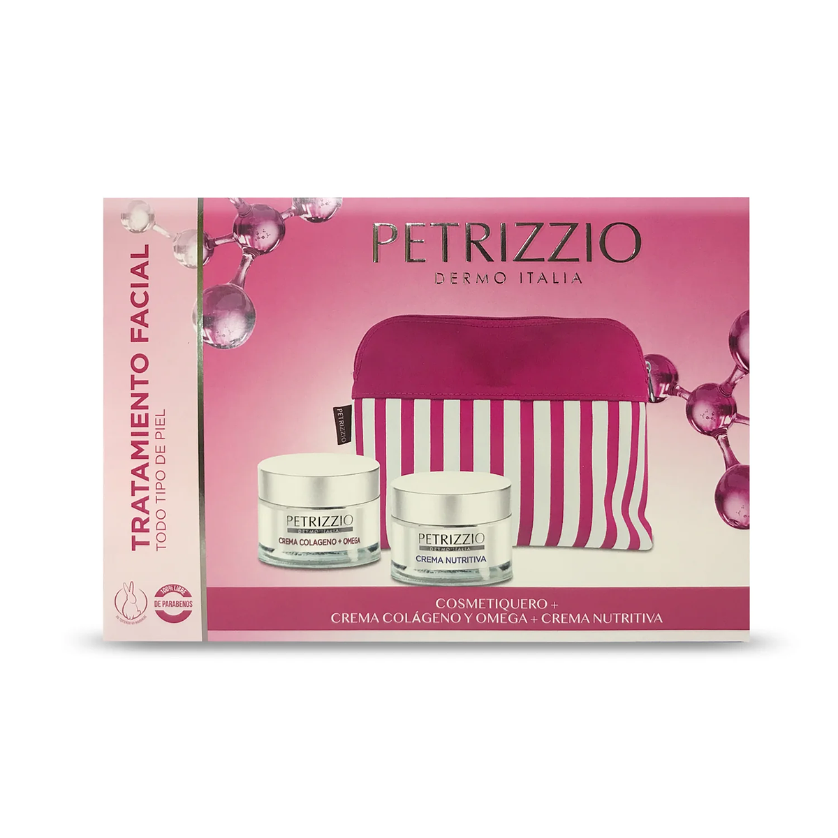 Set de Cremas Colágeno/Omega + Nutritiva + Cosmetiquero - PE