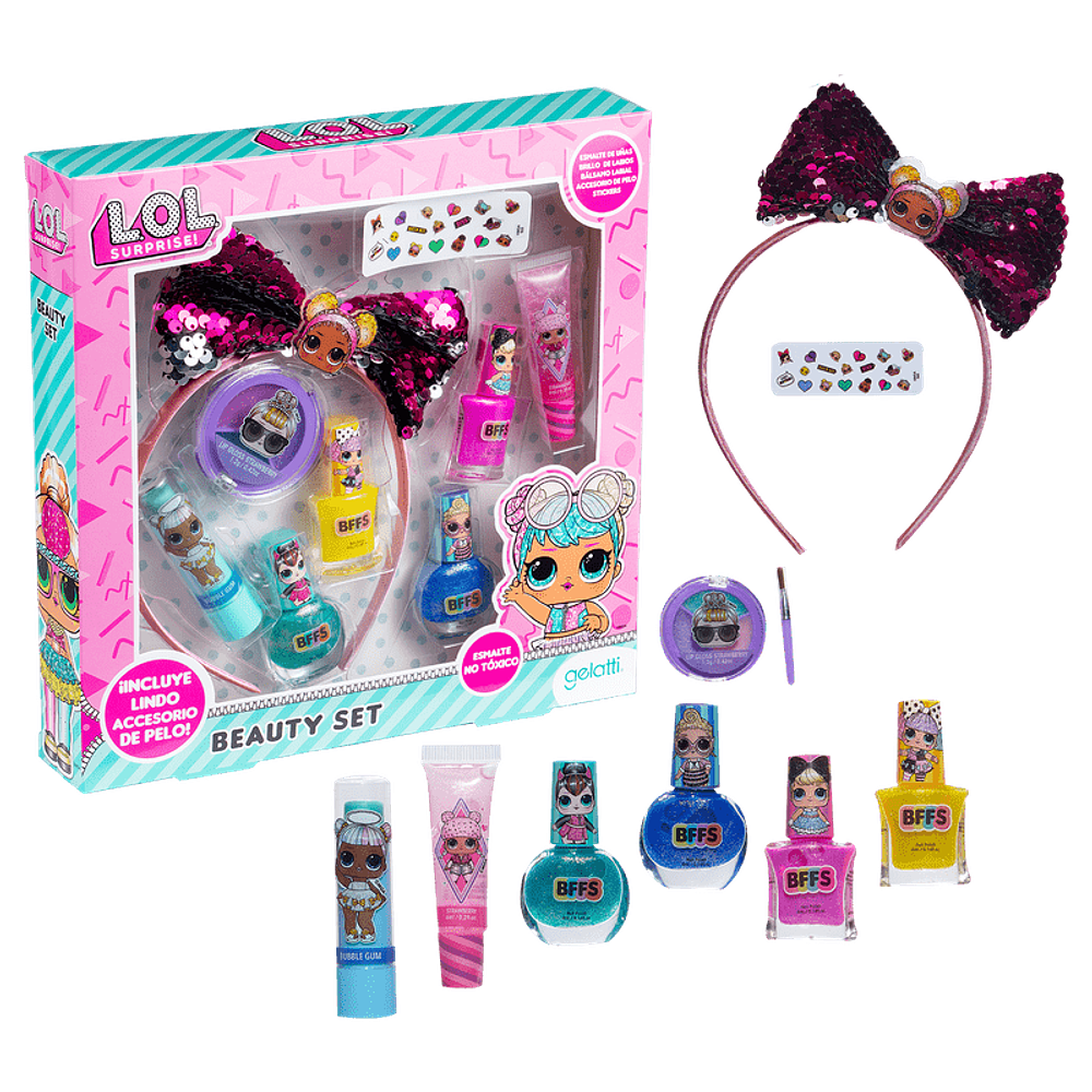 Set de maquillaje LOL Surprise!- 4 esmaltes +1 bálsamo Labia