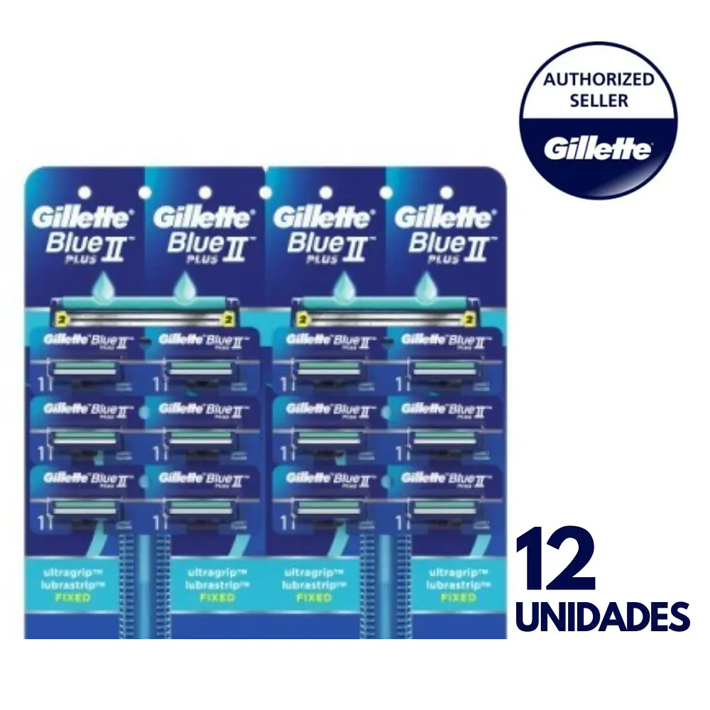Pack 12 Afeitadoras Blue II Plus - GILLETTE