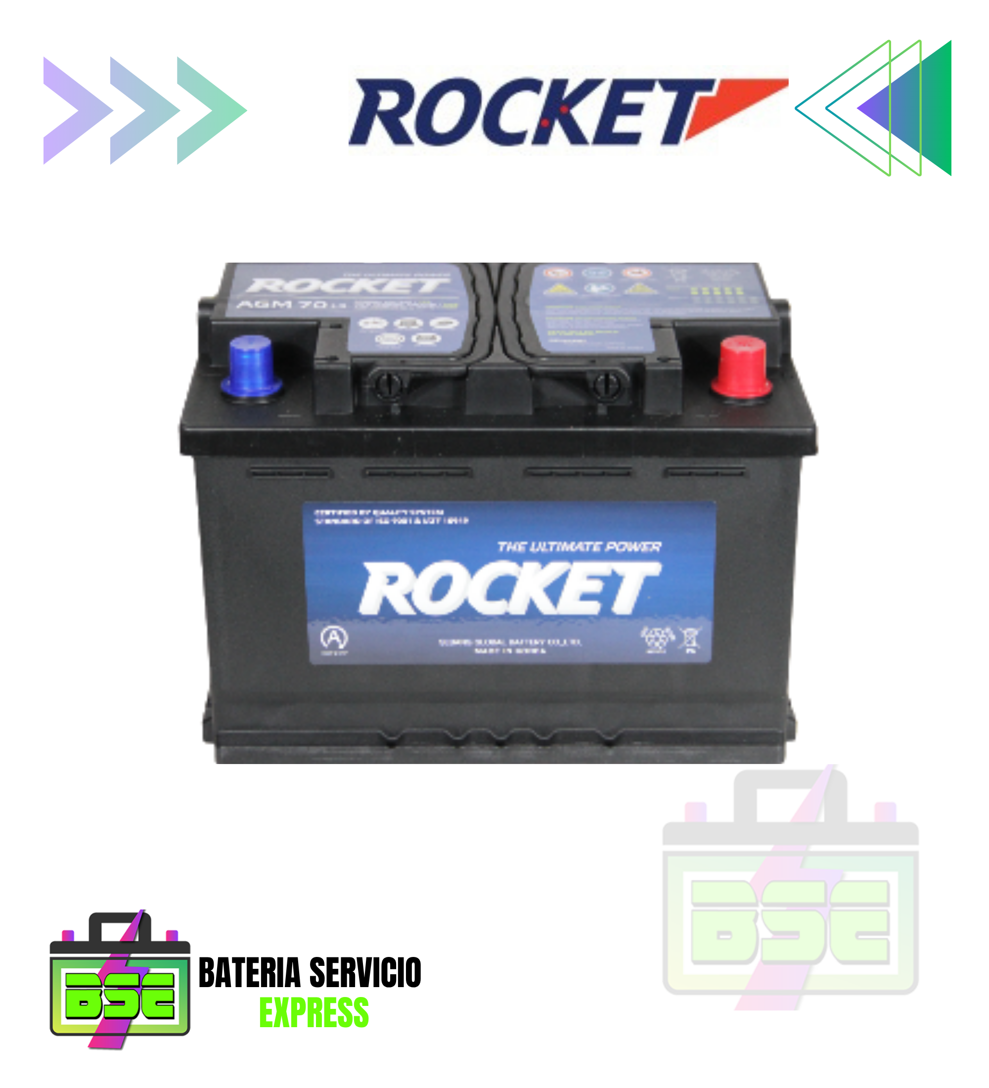 BATERIA ROCKET 70 AGM LN3