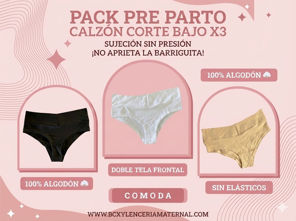Pack Calzón Corte Bajo x 3, Barriguita comoda libre