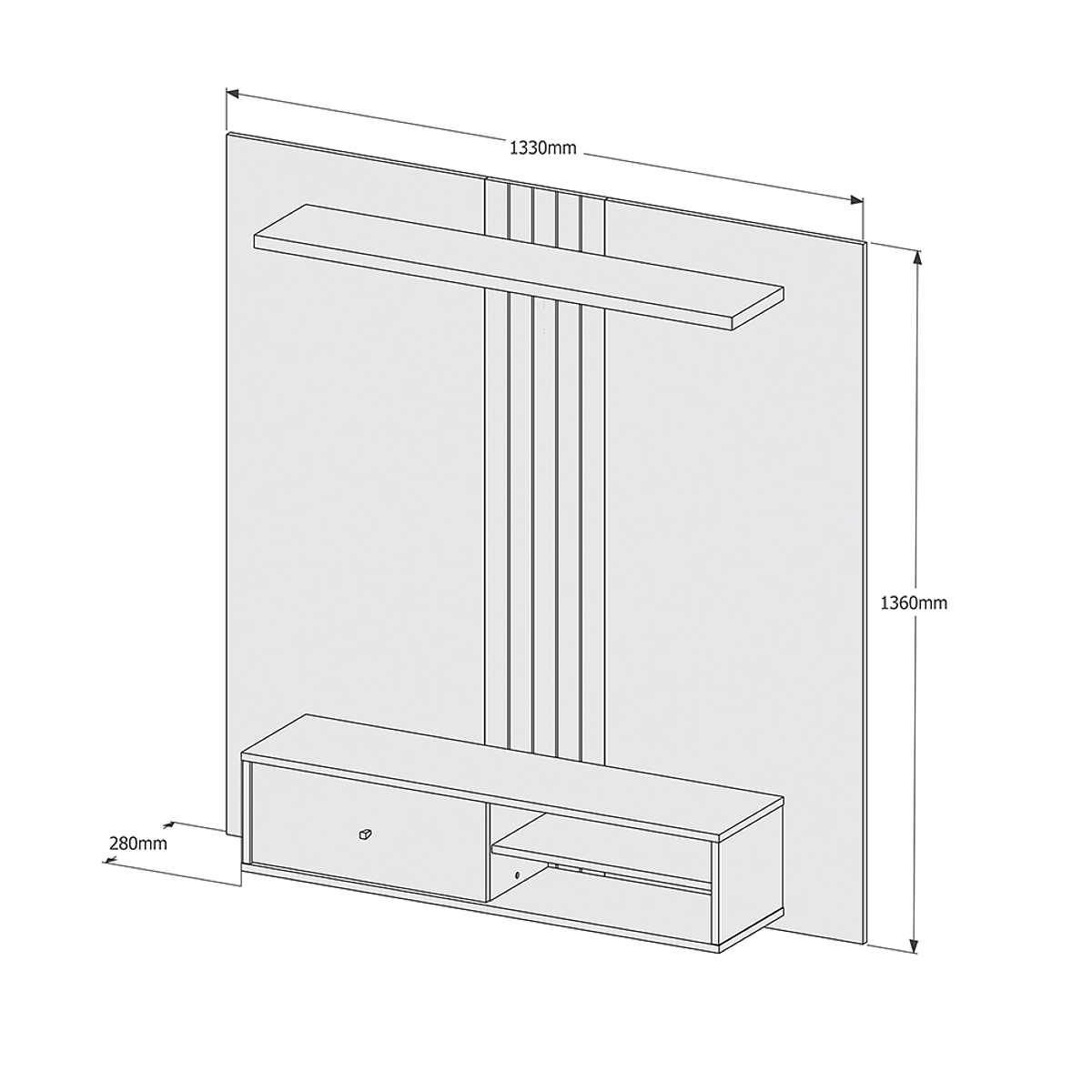 Rack Pared Perla Be Caramelo