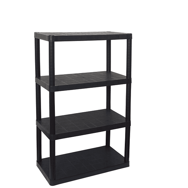 Estante Plástico Multiuso 4 Niveles Negro