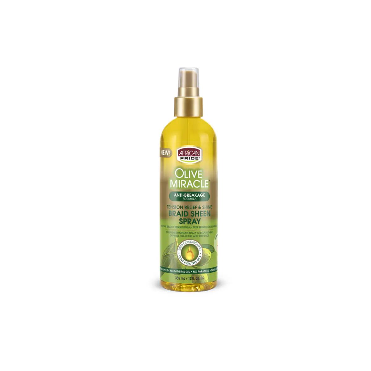 African Pride Braid Sheen Spray Oliva Miracle