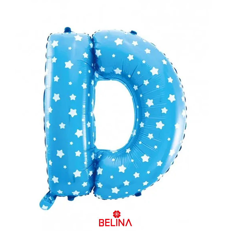Globo Letra D Azul 16 Pulgadas - Belina Cotillón