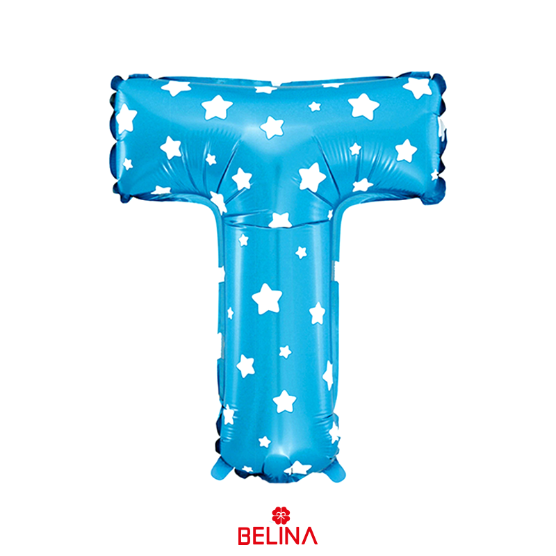 Globo Letra T Azul 16 Pulgadas - Belina Cotillón