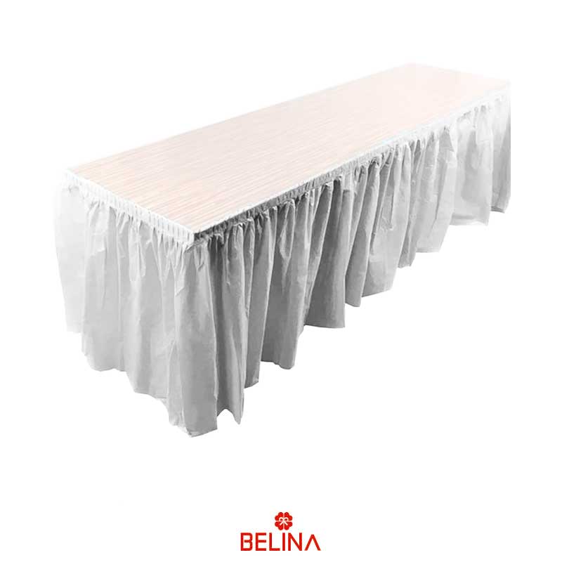 Faldon Para Mesa Blanco - Belina Cotillón
