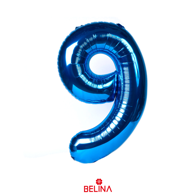 Globo Número 9 Azul 40 Pulgadas - Belina Cotillón