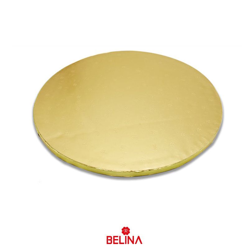 Base Para Torta Redonda Dorada 40cm - Belina Cotillón