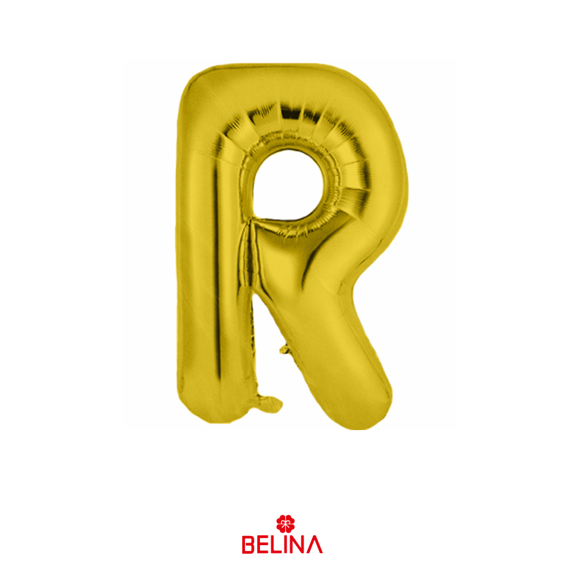 Globo Letra R Oro 40 Pulgadas - Belina Cotillón