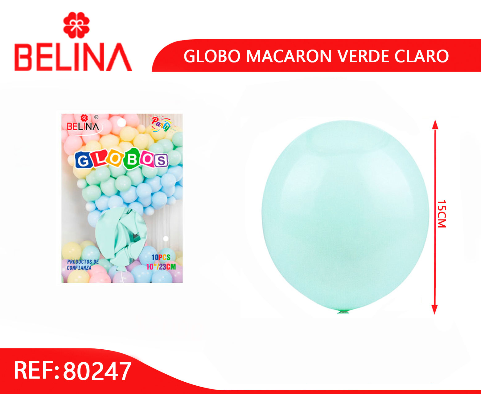 Globos De Látex Macaron Color Verde - Belina Cotillón