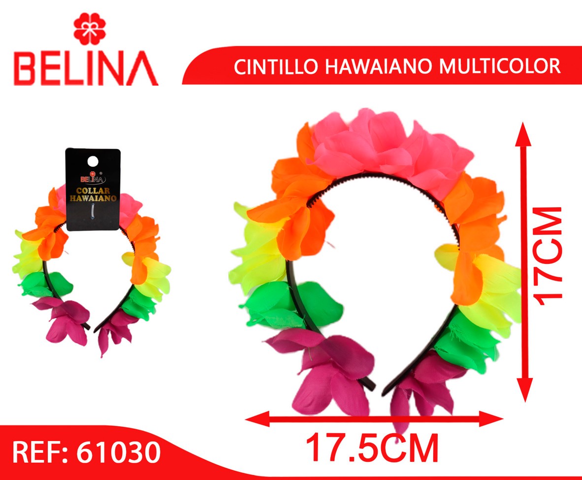 Cintillo hawaiano multicolor - Belina Cotillón