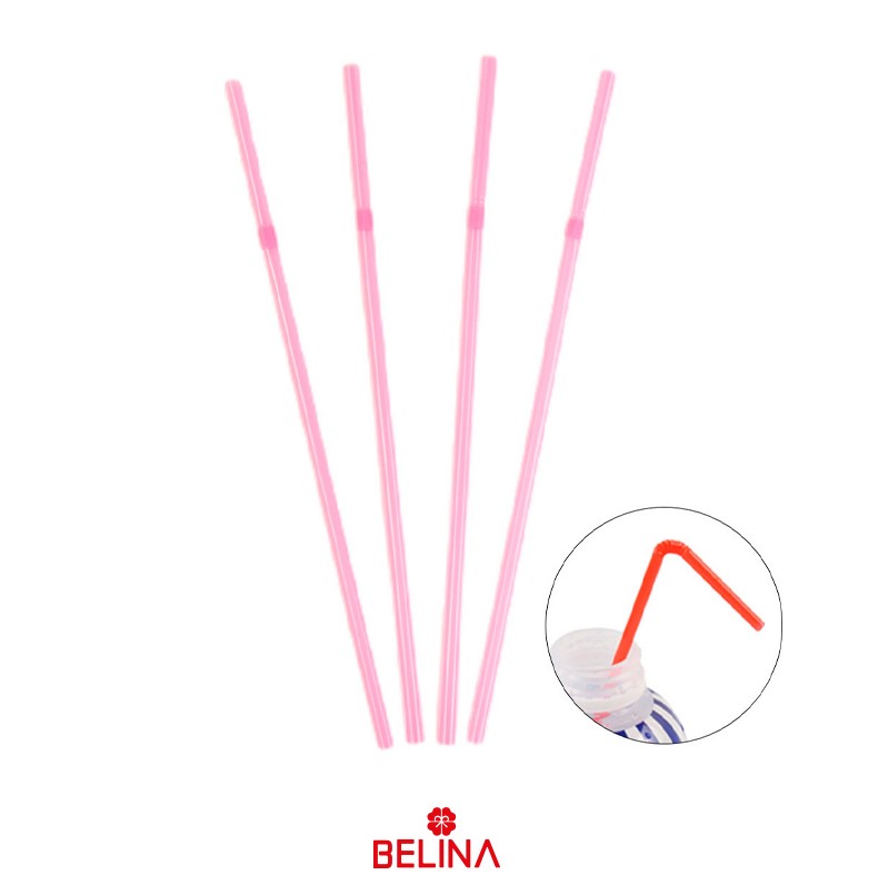Bombillas plásticas rosa - Belina Cotillón