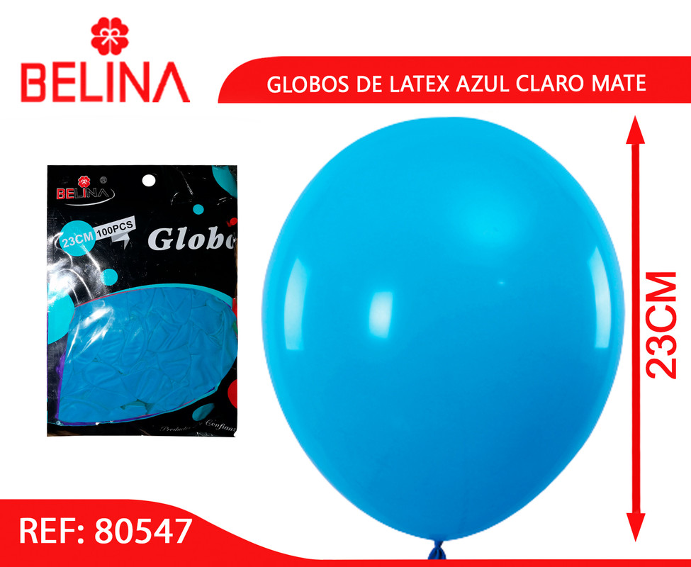 Globos azul claro mate - Belina Cotillón