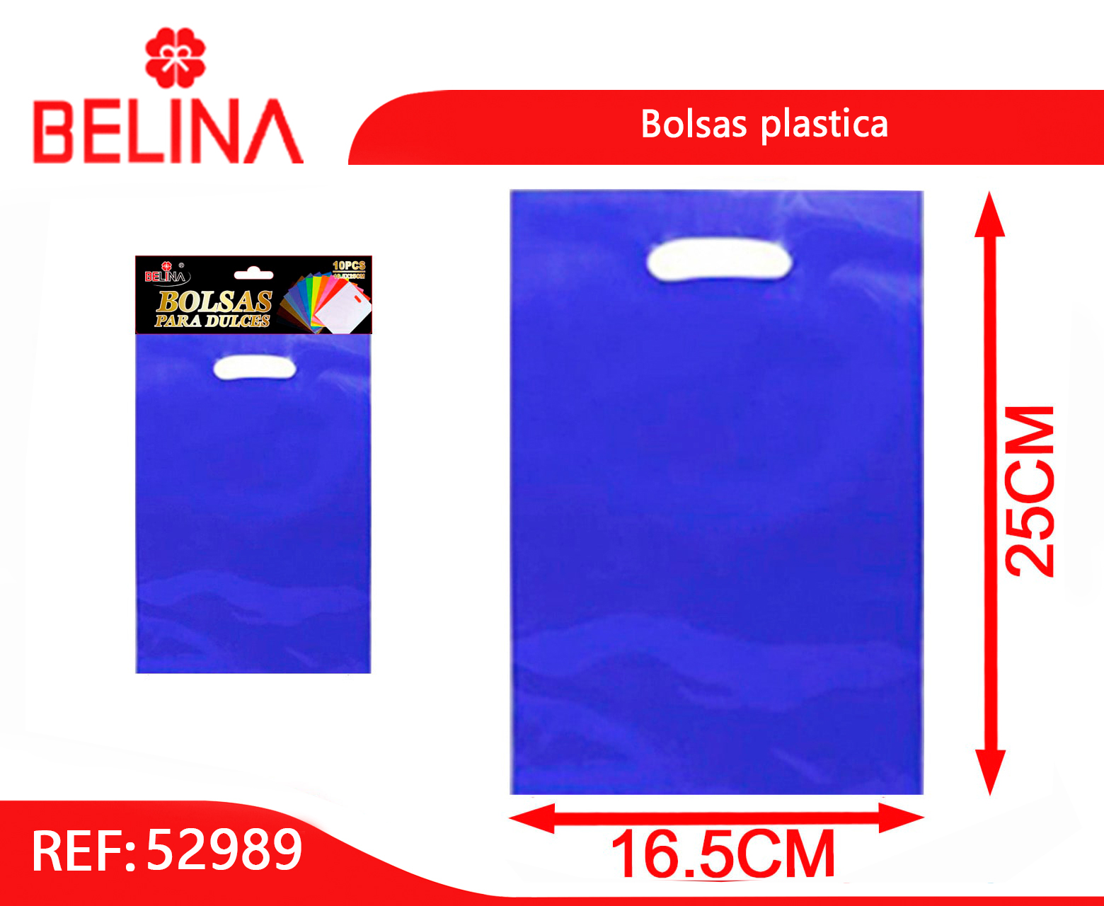 Bolsa Plastica Azul Oscuro - Belina Cotillón