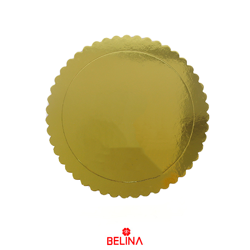 Base para torta dorada 2mm 6unidades 30cm - Belina Cotillón