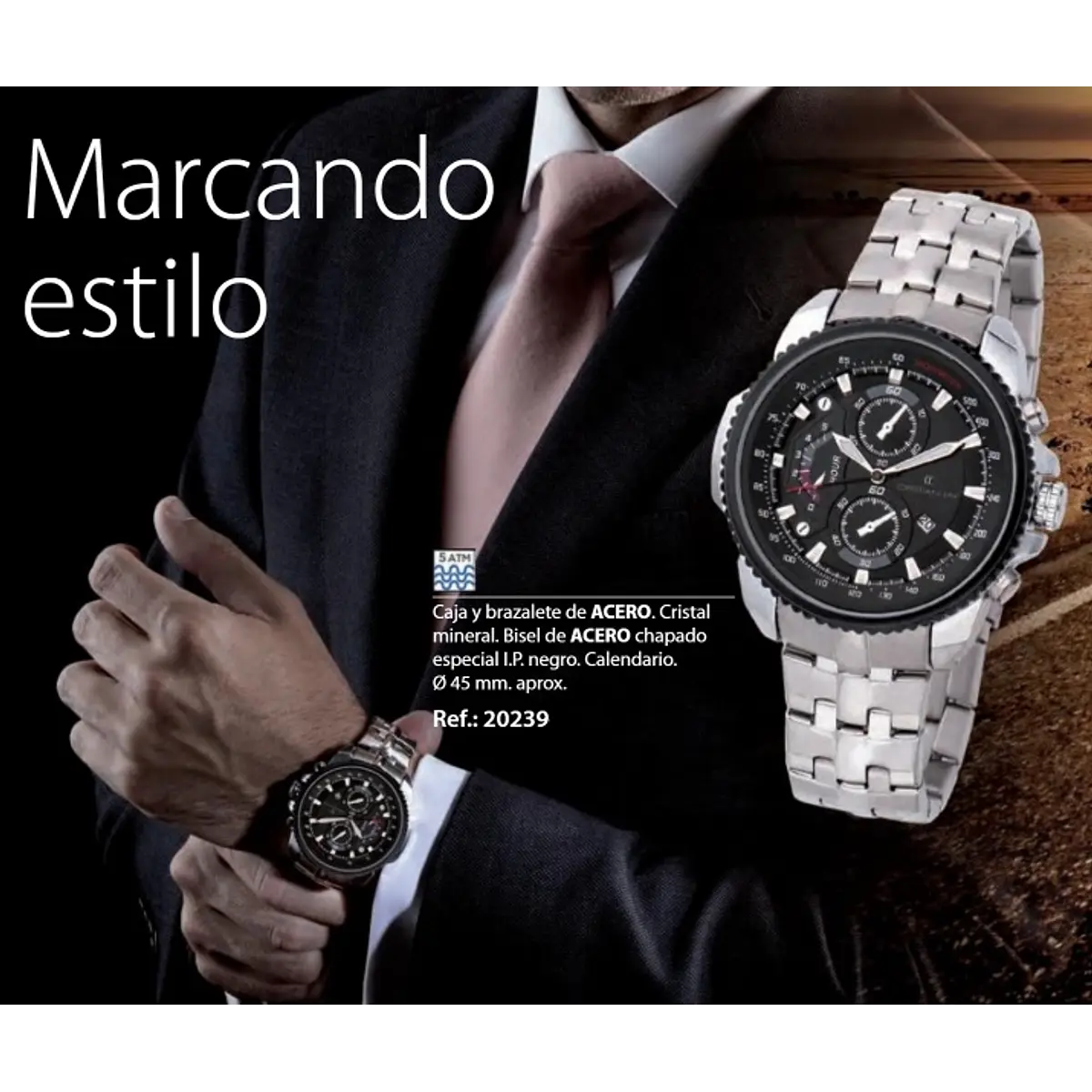 Reloj Acero Steel Black