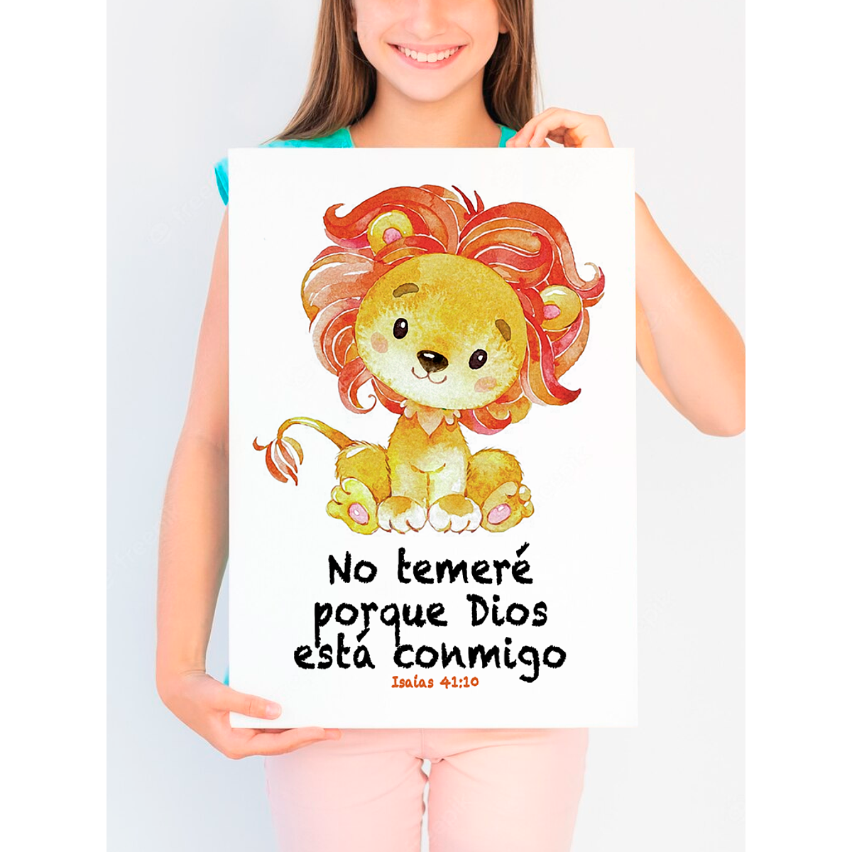 Lámina infantil no temeré porque Dios está conmigo