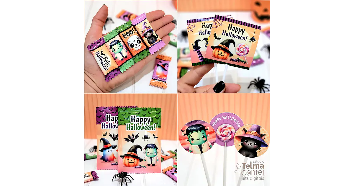 Arquivo Printables Halloween + Kit Digital (Telma Contel)