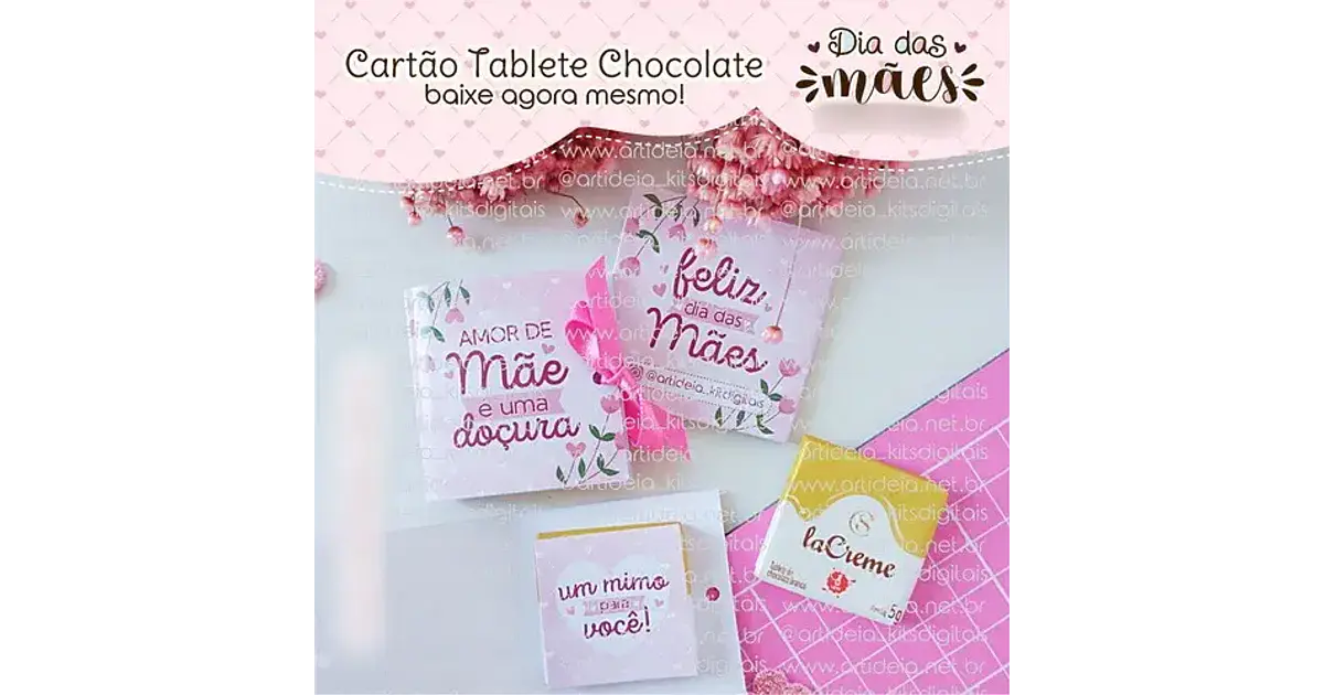Arquivo Dia Das Mães Tablete Chocolate La Creme - ART IDEIA