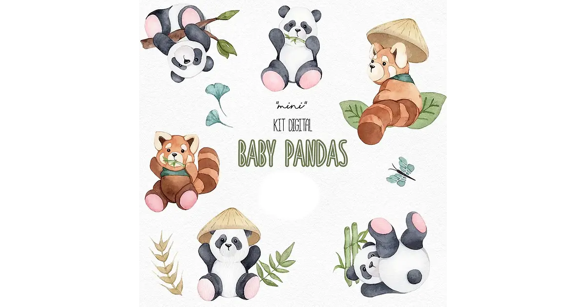 Arquivo Kit Digital Baby Pandas