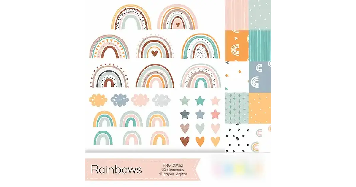 Arquivo Kit Digital Rainbows