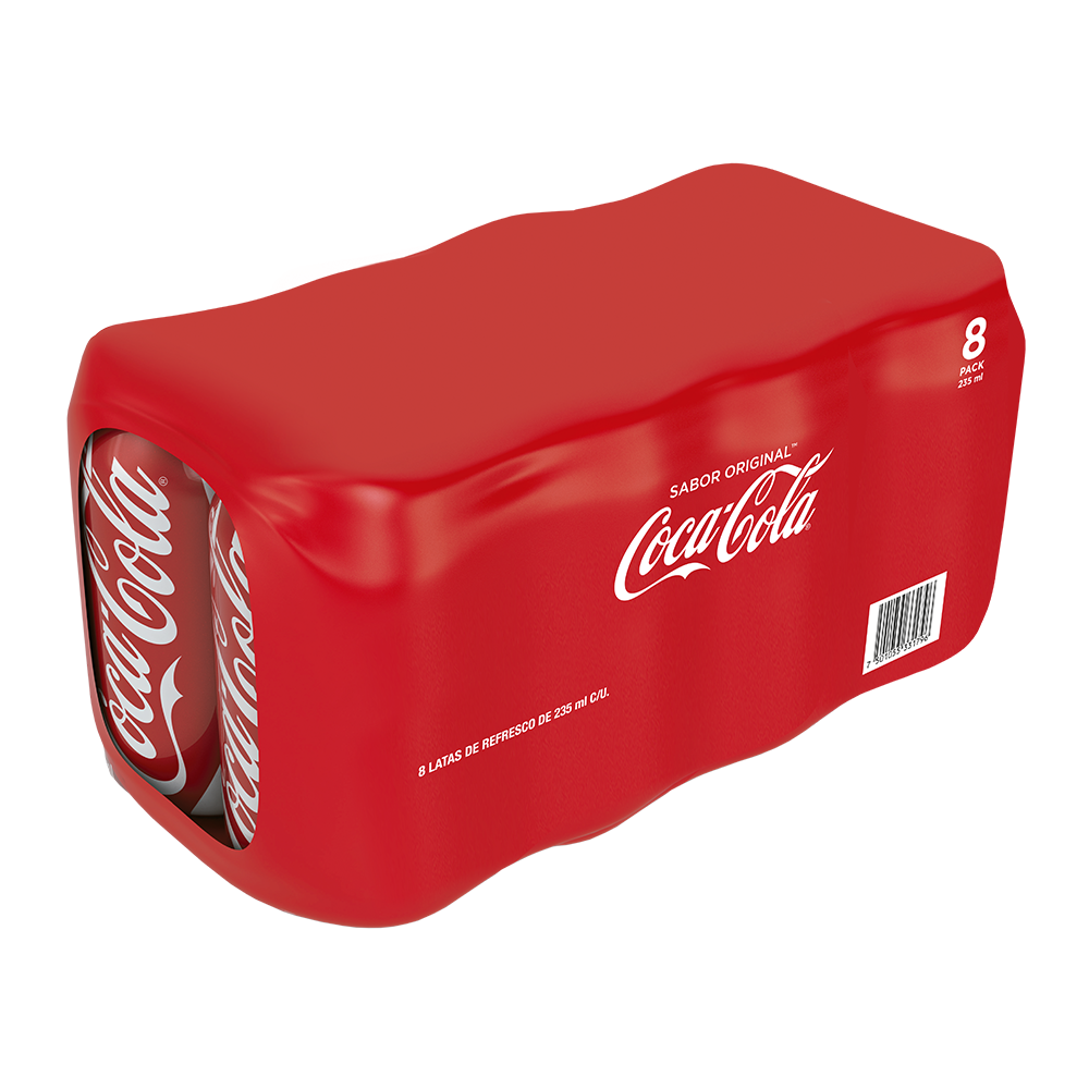 Coca Cola original 235 ml Lata 8 Pack