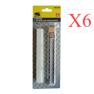 6 PACK DE TIZAS DURA PARA METAL