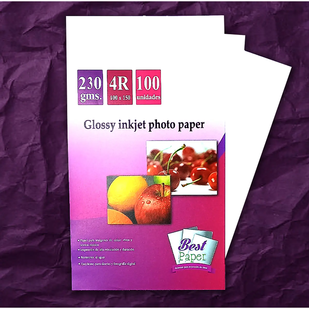 Glossy inkjet photo paper 230 gramos 4R (10x15)