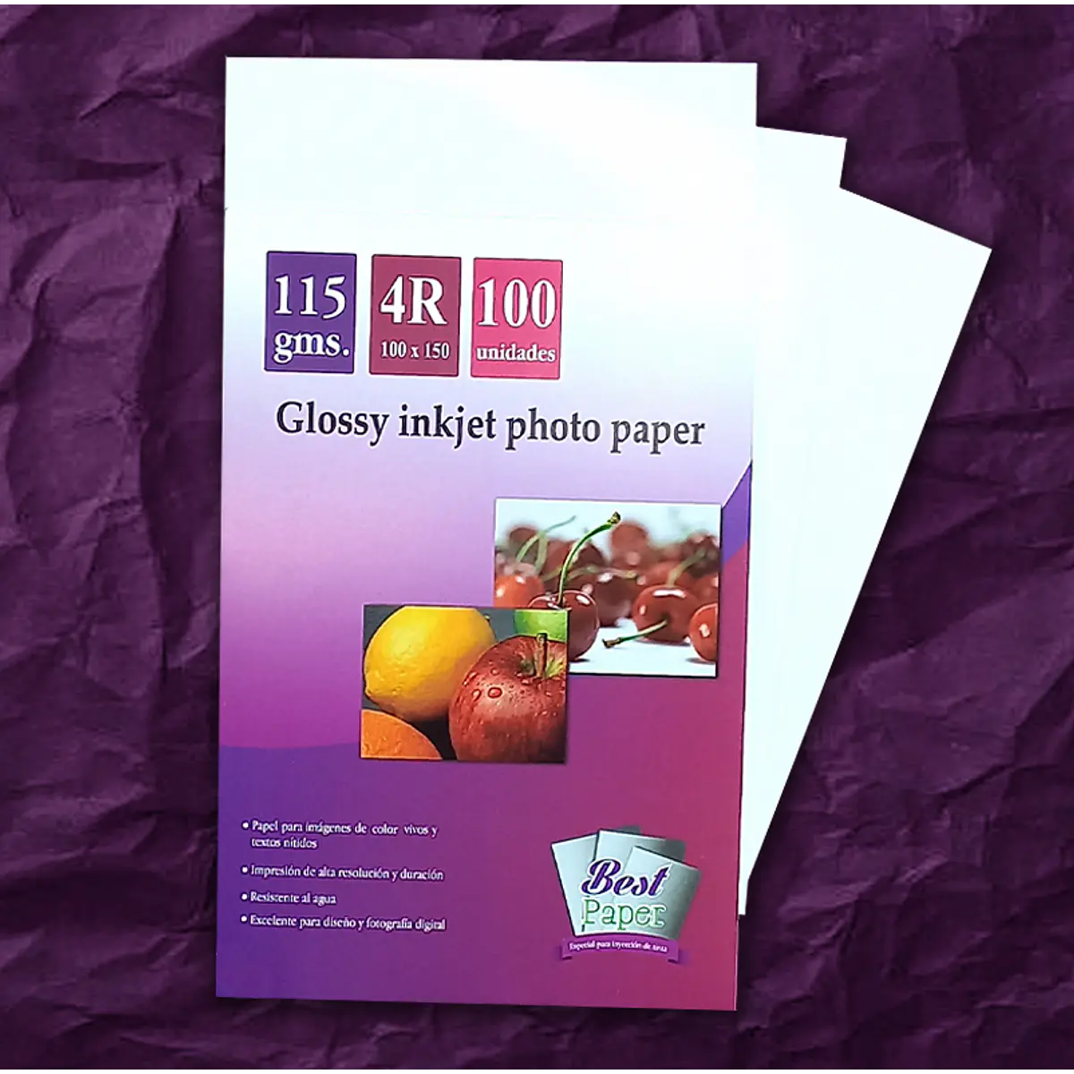 Glossy inkjet photo paper 115 gramos 4R (10x15)