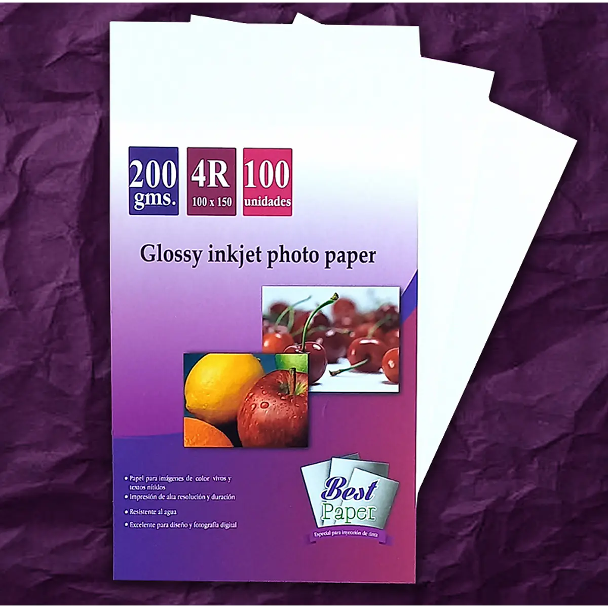 Glossy inkjet photo paper 200 gramos 4R (10x15)
