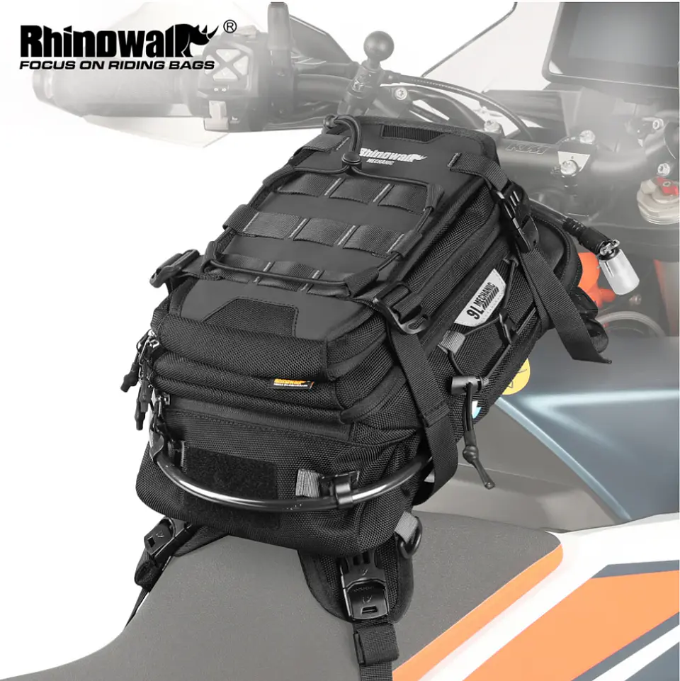 Bolso para moto Rhinowalk Tank Bag 9lt (con bolsa de agua)
